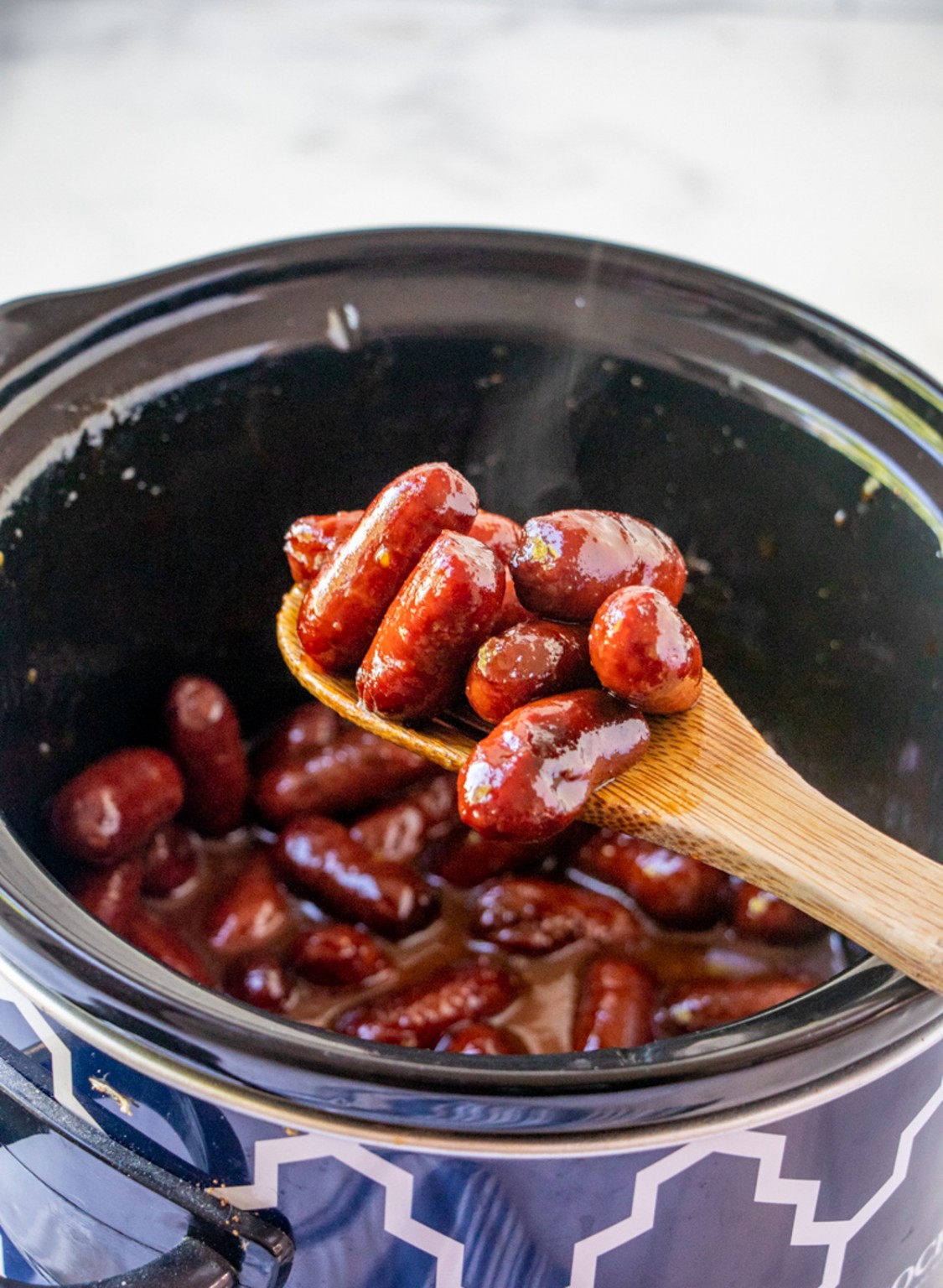 Sweet and Tangy Slow Cooker Little Smokies - The Recipe Pot