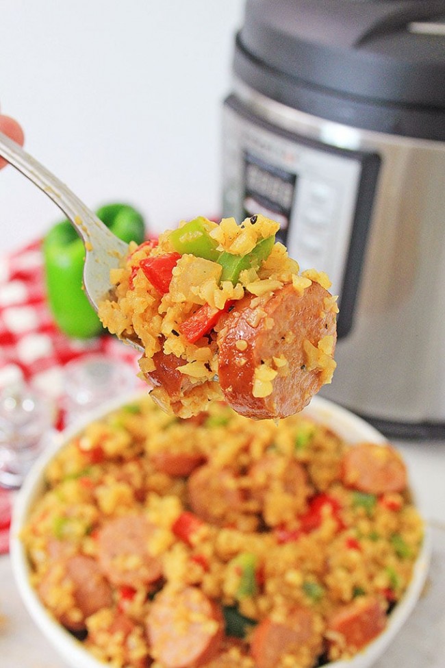 Instant Pot Cajun Cauliflower Rice - The Recipe Pot