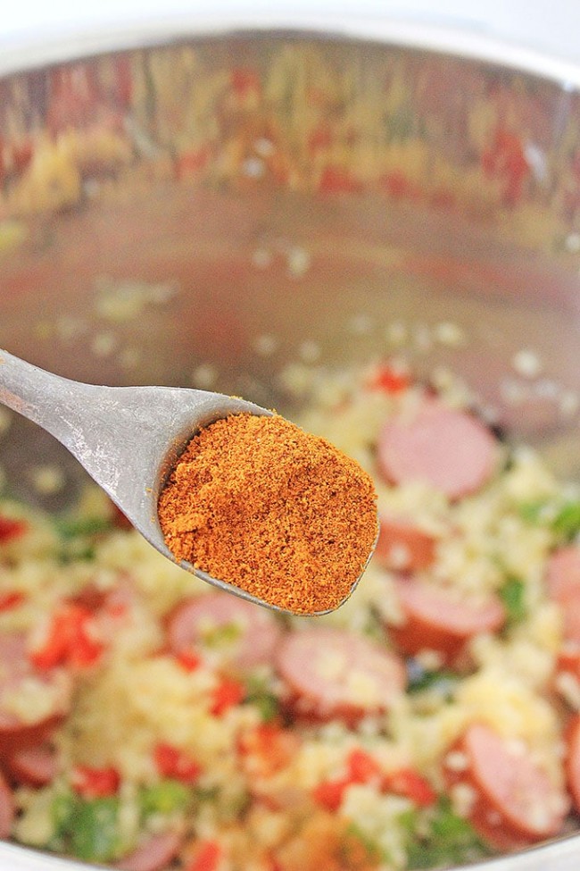 Instant Pot Cajun Cauliflower Rice - The Recipe Pot